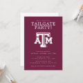 Texas A&M Tailgate Party Invitation | Zazzle