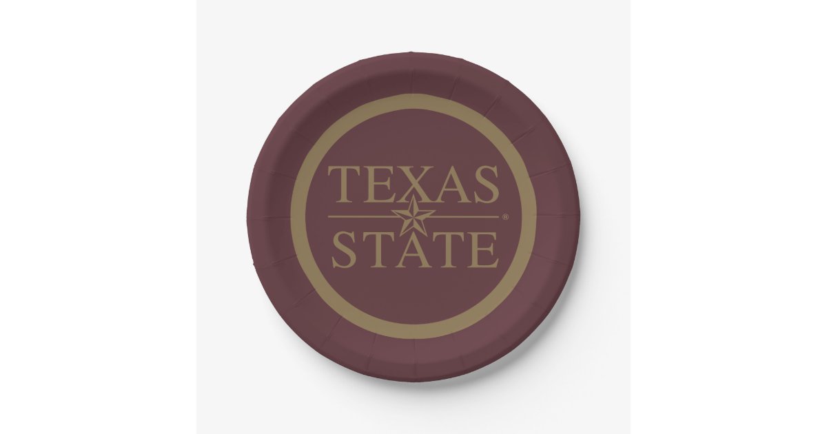 Texas Academic Mark Paper Plates | Zazzle