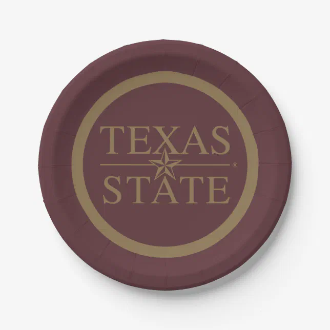 Texas Academic Mark Paper Plates | Zazzle