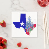 Texas and Bluebonnets Paper Napkins | Zazzle