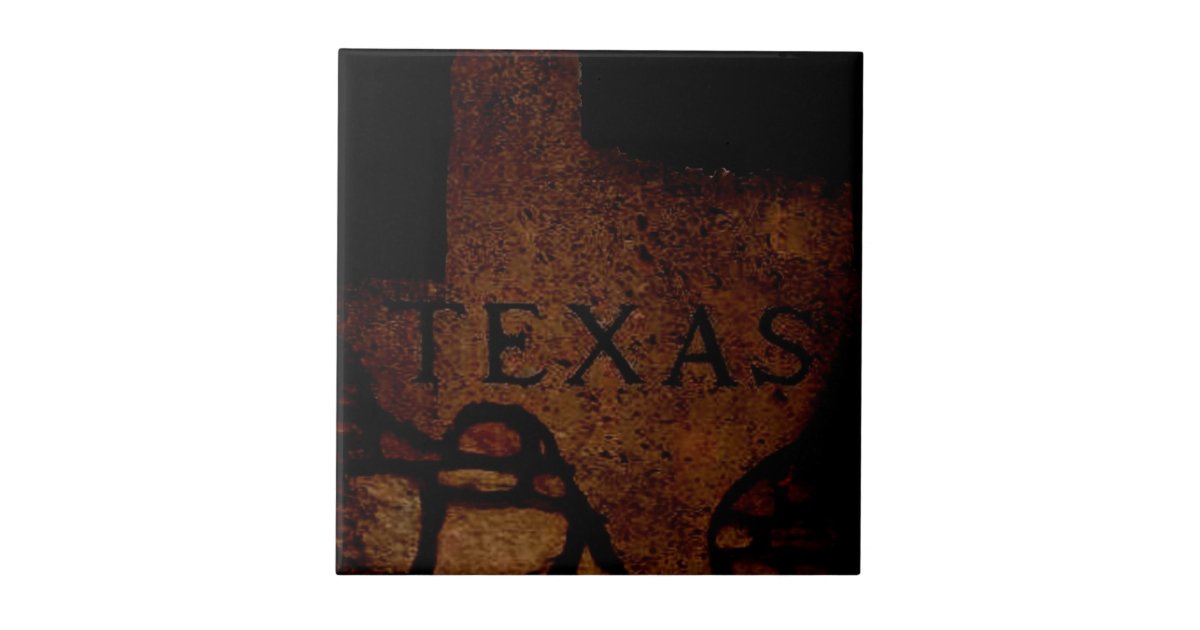 TEXAS BLACK STONE TILE | Zazzle