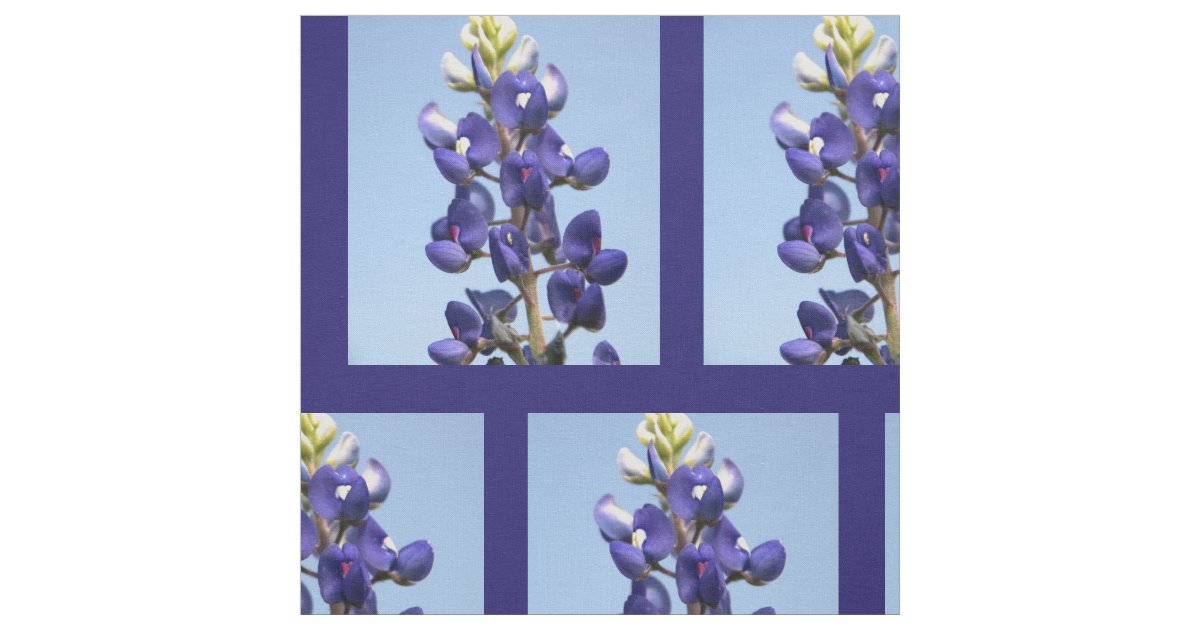 Texas Bluebonnet Fabric | Zazzle