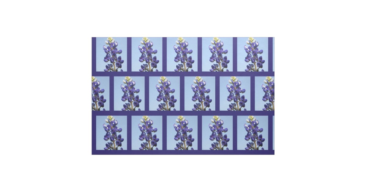 Texas Bluebonnet Fabric | Zazzle