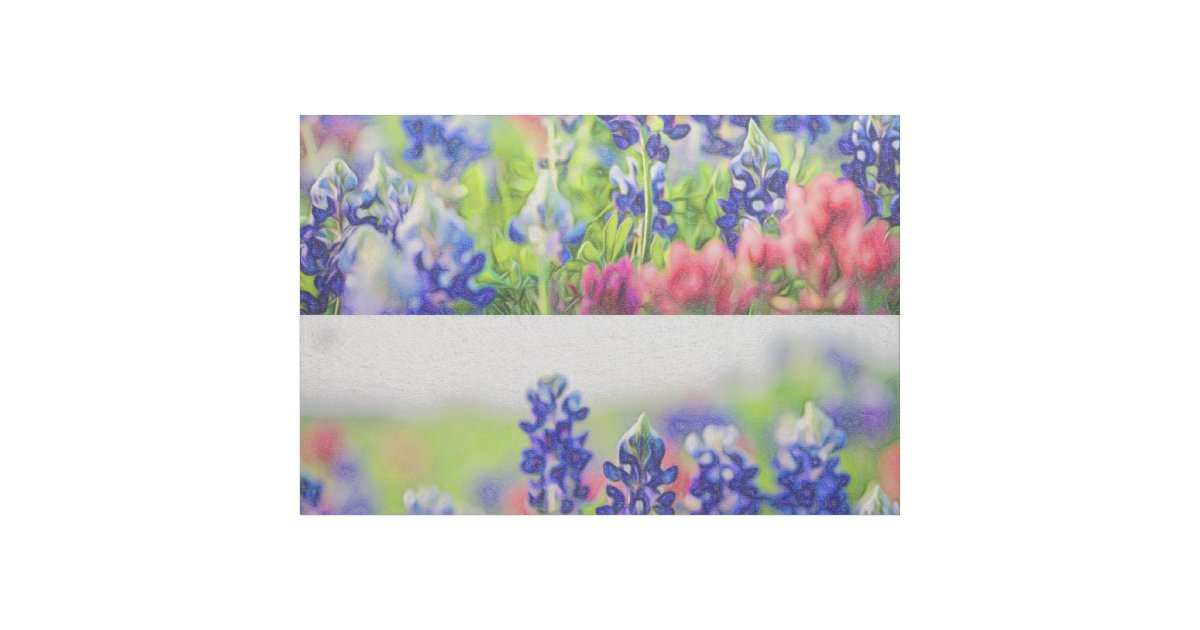 Texas Bluebonnet Fabric | Zazzle