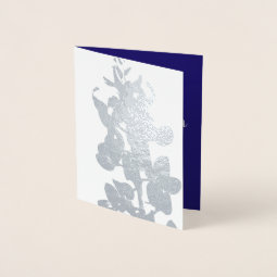 Texas Bluebonnet Silver Foil Note Card | Zazzle