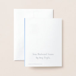 Texas Bluebonnet Silver Foil Note Card | Zazzle