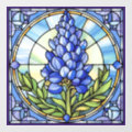 Texas Bluebonnet Stained Glass Design Window Cling | Zazzle