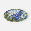Texas Bluebonnet Stained Glass Paper Plates | Zazzle