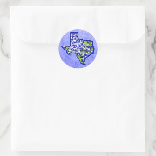 TEXAS BLUEBONNETS CLASSIC ROUND STICKER | Zazzle