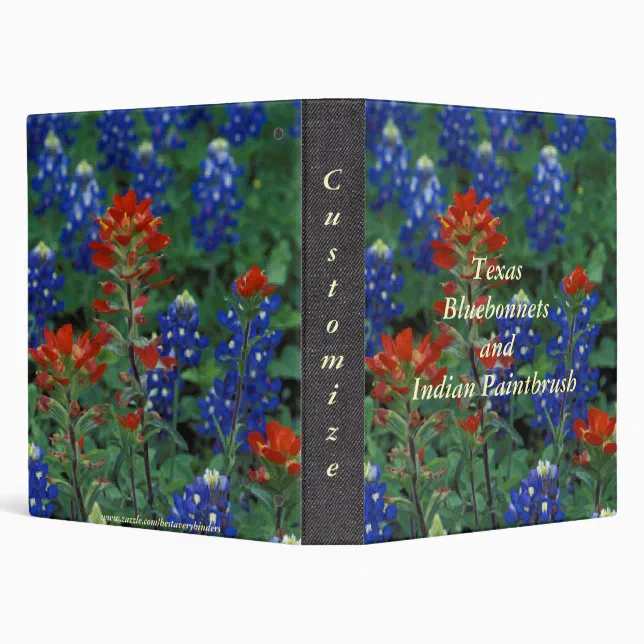 Texas Bluebonnets/Indian Paintbrush Avery Binder | Zazzle