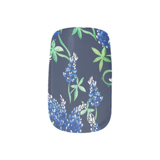 Texas Bluebonnets Texan State Flower Bluebonnet Minx Nail Art | Zazzle