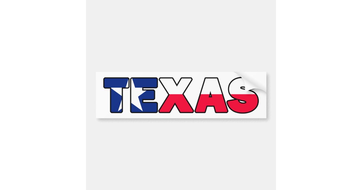 Texas Bumper Sticker | Zazzle