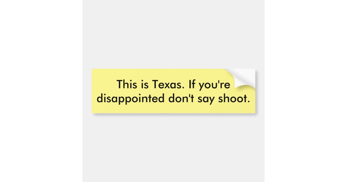 Texas bumper sticker sticker | Zazzle
