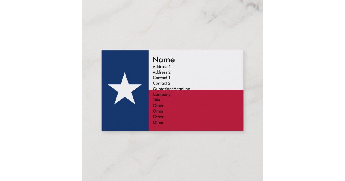 TEXAS Business Cards | Zazzle