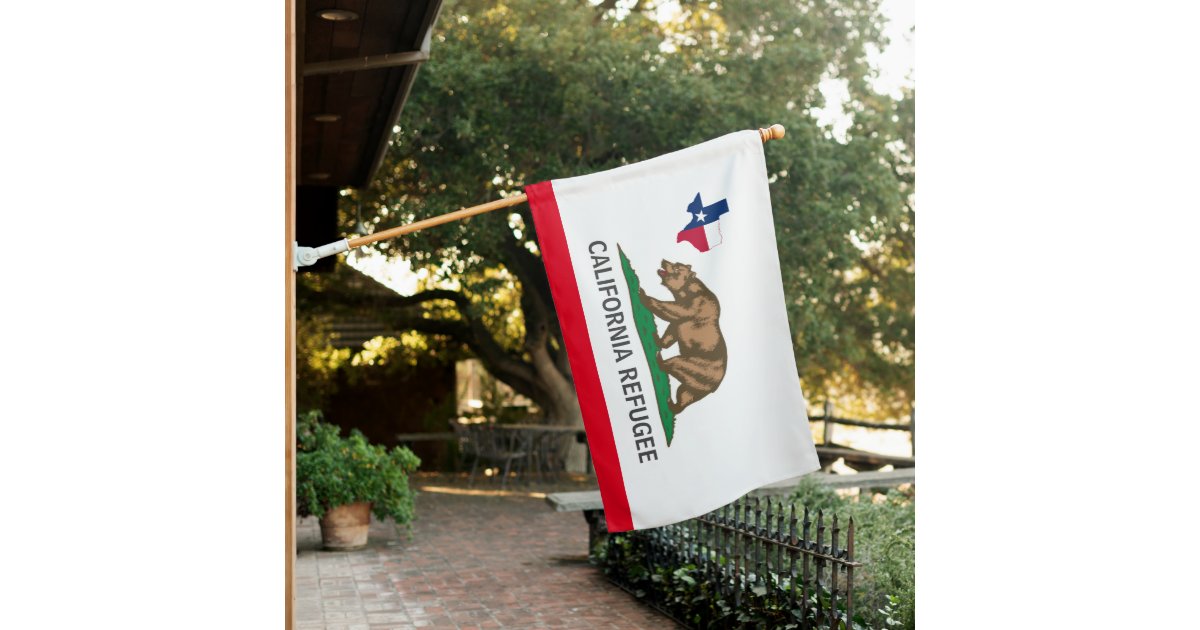 Texas - California Refugee House Flag | Zazzle