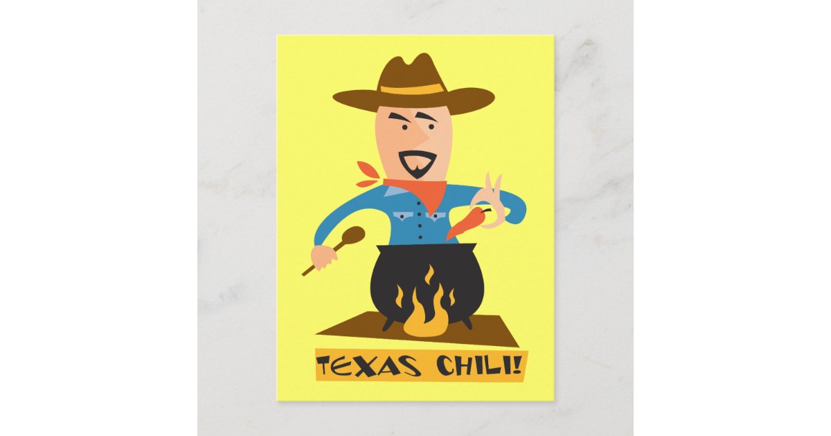 Texas Chili Postcard | Zazzle