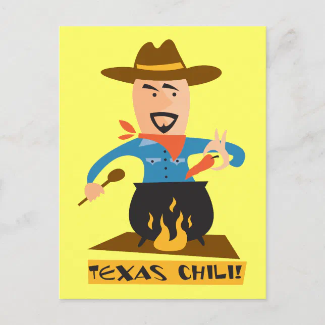 Texas Chili Postcard | Zazzle