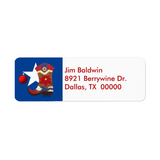 Texas Christmas Address Labels | Zazzle.com