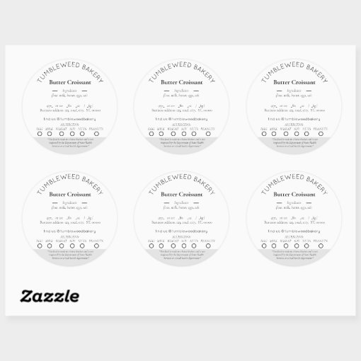 Texas Cottage Food Law Stickers | Zazzle