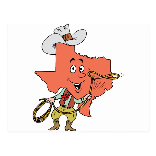 texas cowboy cartoon postcard | Zazzle.com