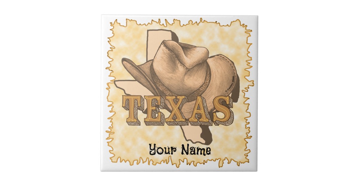 Texas Cowboy Ceramic Tile | Zazzle