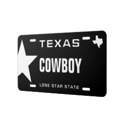 Texas Cowboy License Plate | Zazzle
