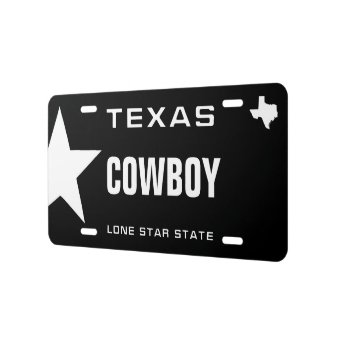 Texas Cowboy License Plate | Zazzle