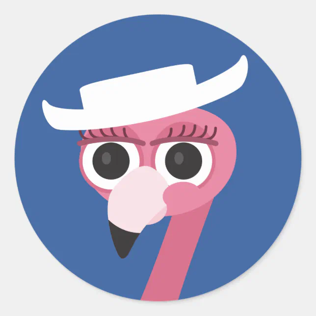 Texas cowgirl cowboy flamingo classic round sticker | Zazzle