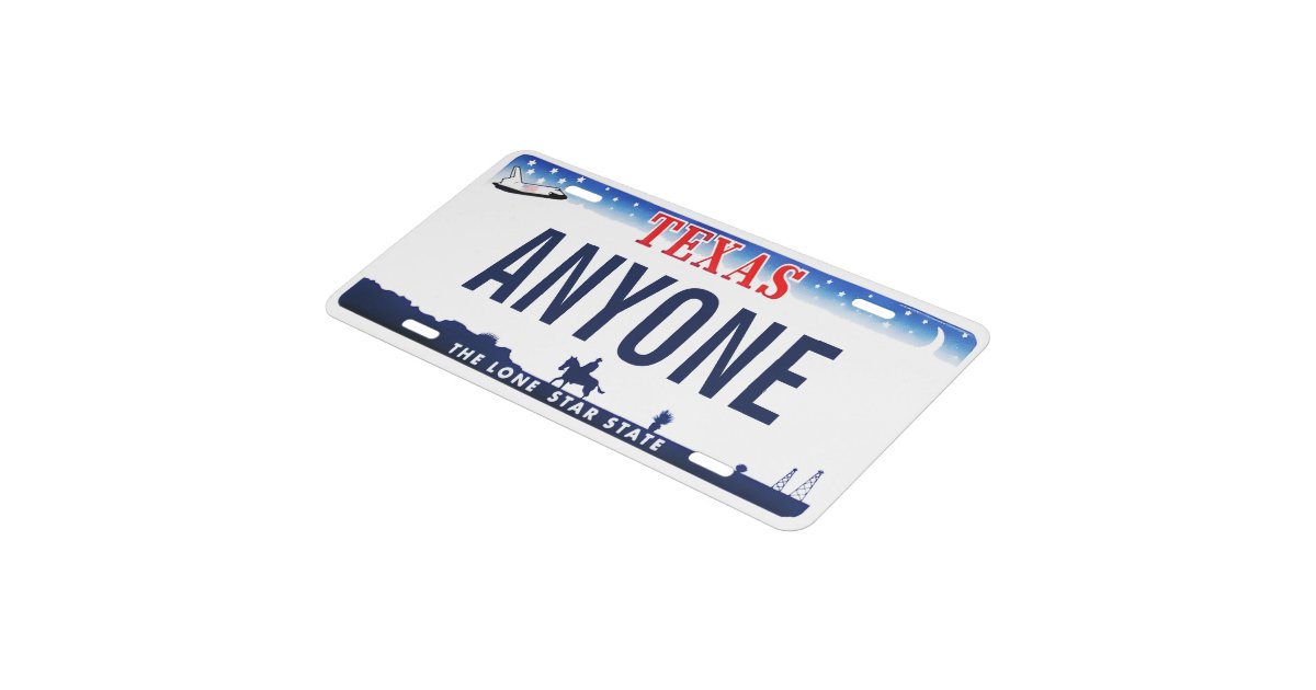 Texas Custom License Plate | Zazzle