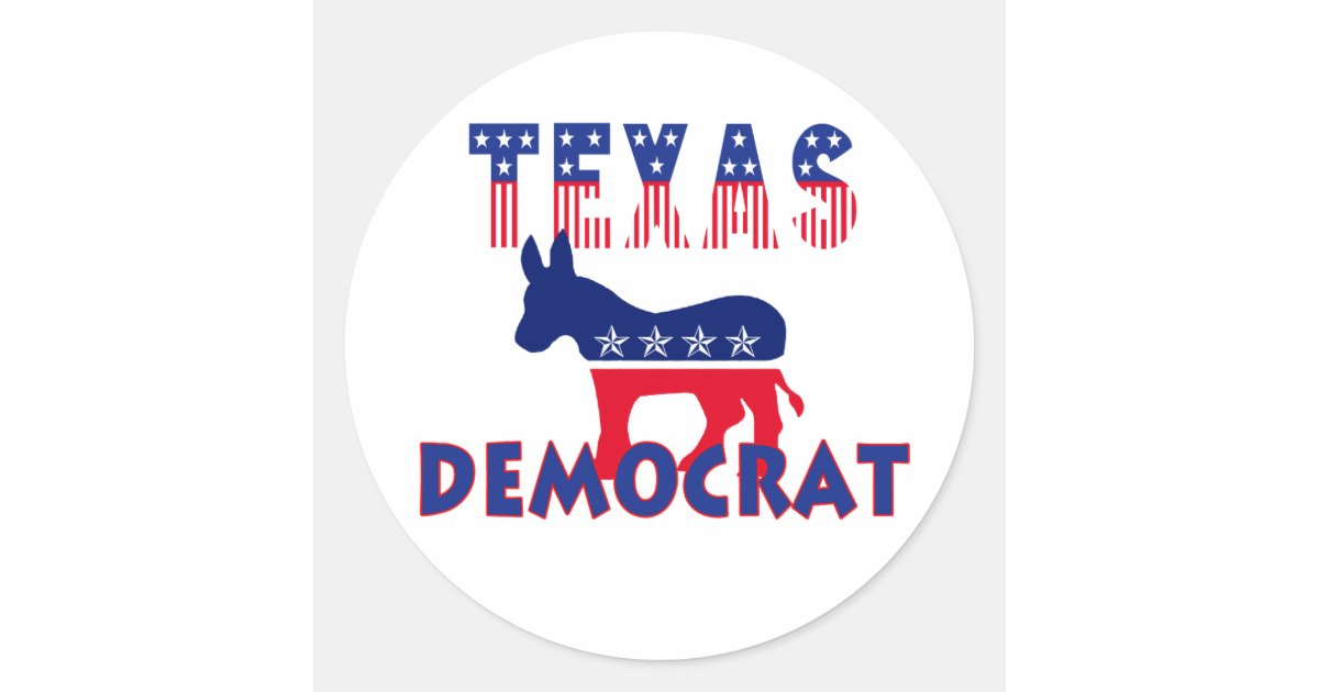 Texas Democrat Classic Round Sticker | Zazzle