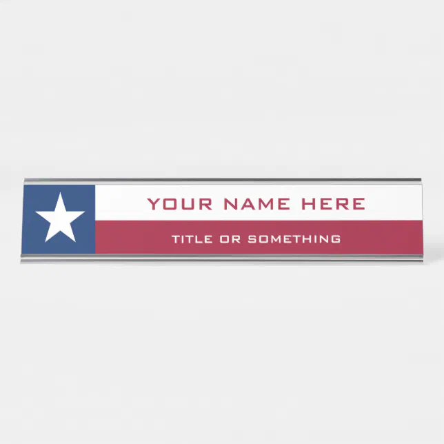 Texas Desk Name Plate | Zazzle