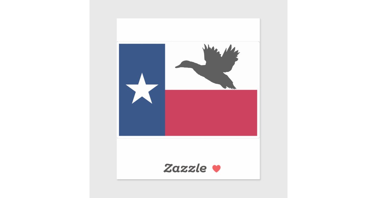 Texas Duck Hunting Flag Sticker | Zazzle