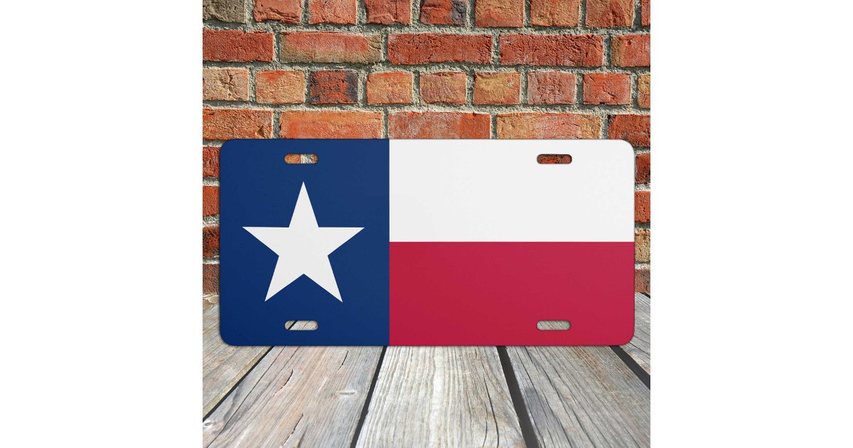 Texas Flag & America States, USA travel /Sports License Plate | Zazzle