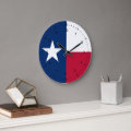 Texas flag, American state flag Large Clock | Zazzle