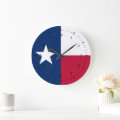 Texas flag, American state flag Large Clock | Zazzle