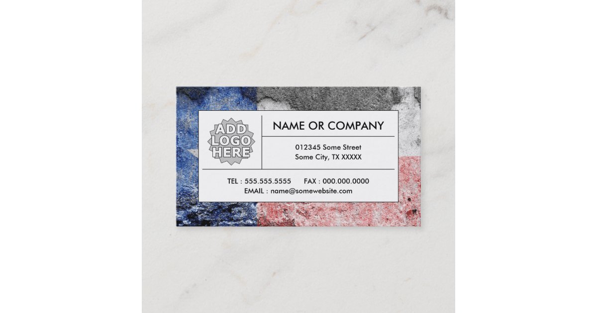texas flag business card | Zazzle