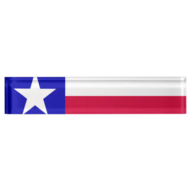 Texas Flag Desk Name Plate | Zazzle