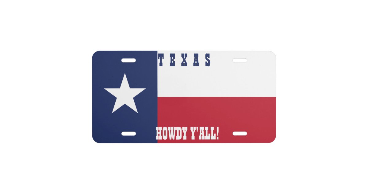 Texas Flag License Plate | Zazzle