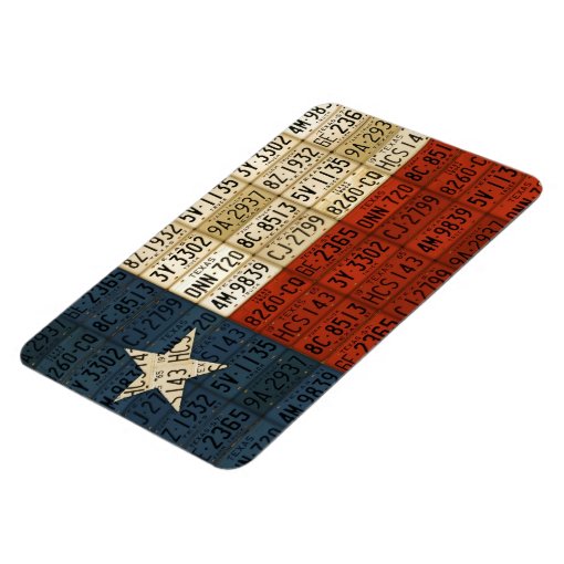 Texas Flag License Plate Art Lone Star State Magnet | Zazzle