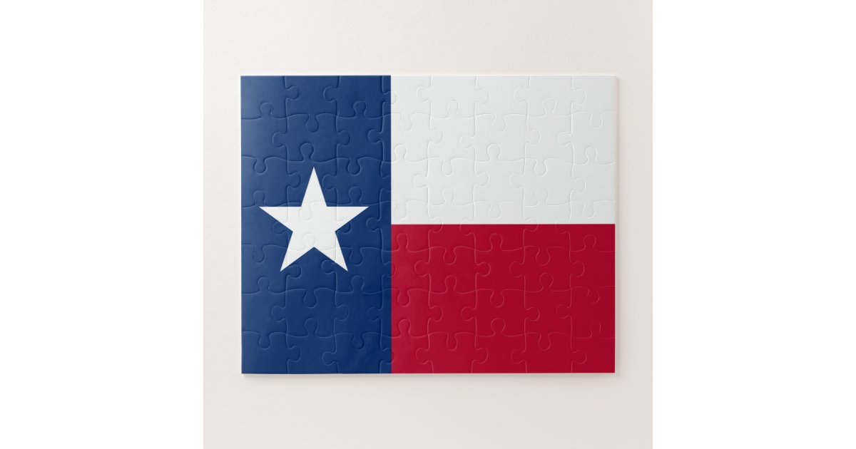Texas Flag: Longhorns, The Texan Lone Star State Jigsaw Puzzle | Zazzle