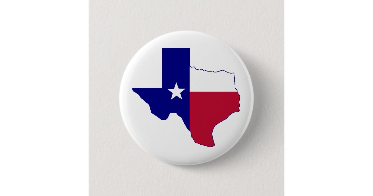 Texas Flag Map Button | Zazzle