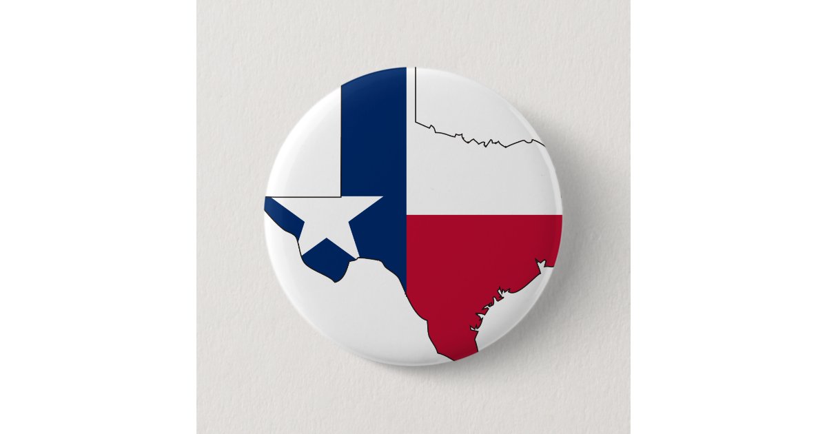 Texas Flag Map Button | Zazzle