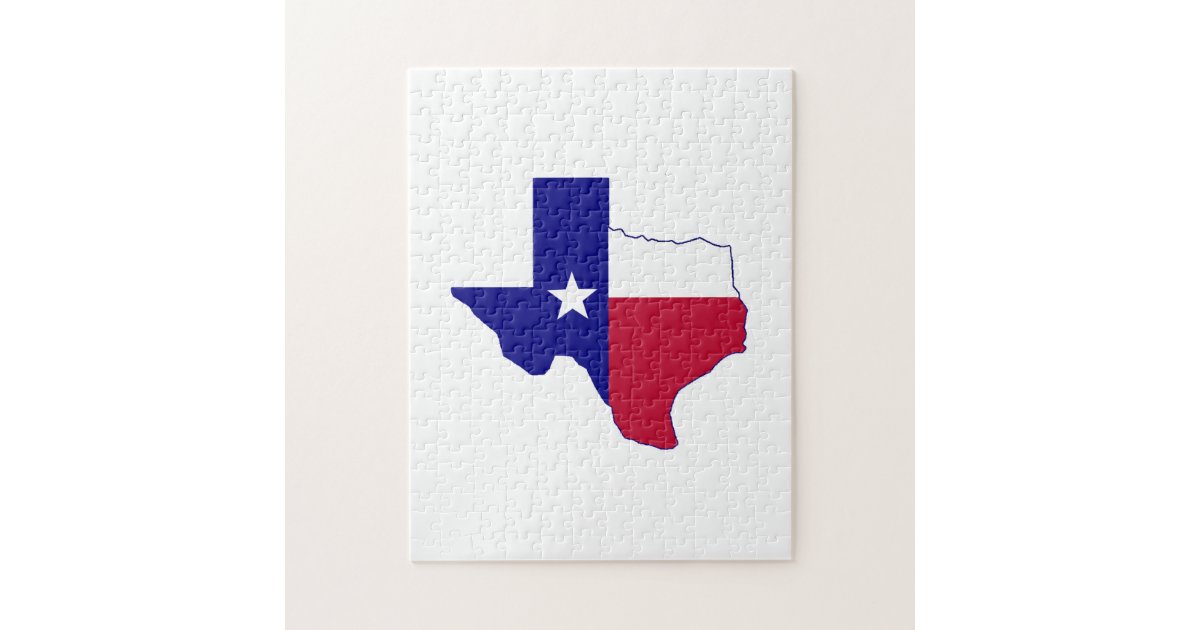 Texas Flag Map Jigsaw Puzzle | Zazzle