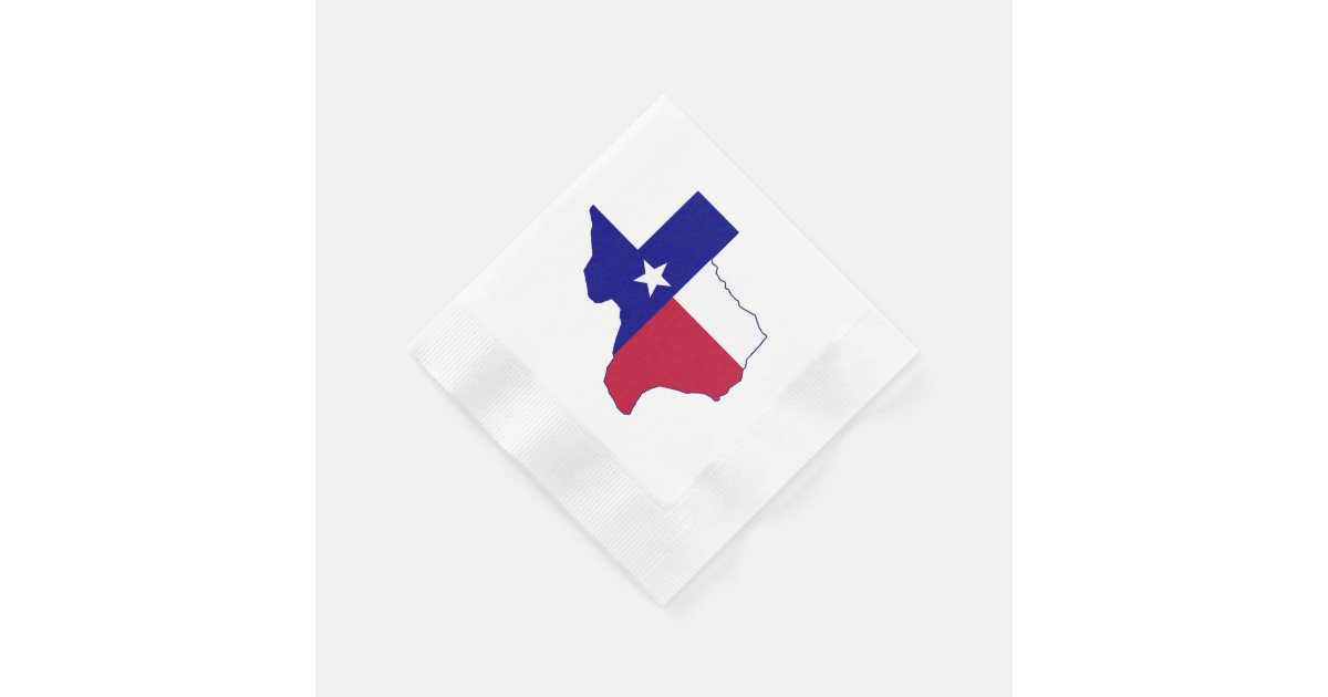 Texas Flag Map Napkins | Zazzle