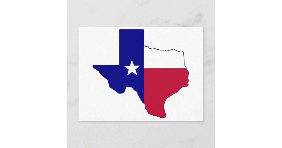 Texas Flag Map Postcard | Zazzle