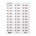 Texas Flag map Return Address Labels | Zazzle