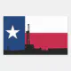 Texas Flag Oil Drilling Rig Rectangular Sticker | Zazzle