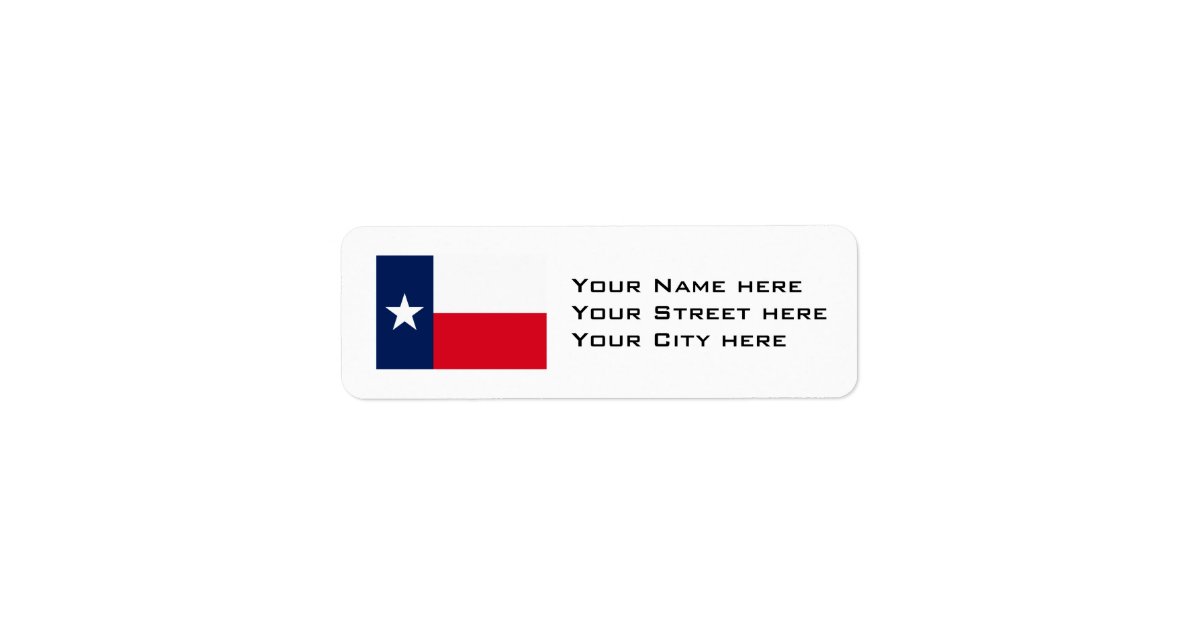TEXAS Flag Pattern Label | Zazzle