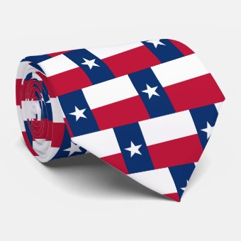 Texas flag pattern neck tie gift for Texan party | Zazzle