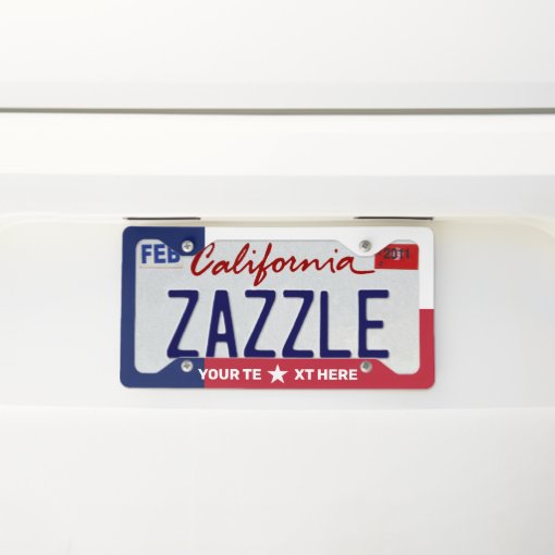 Texas Flag Personalized License Plate Frame | Zazzle